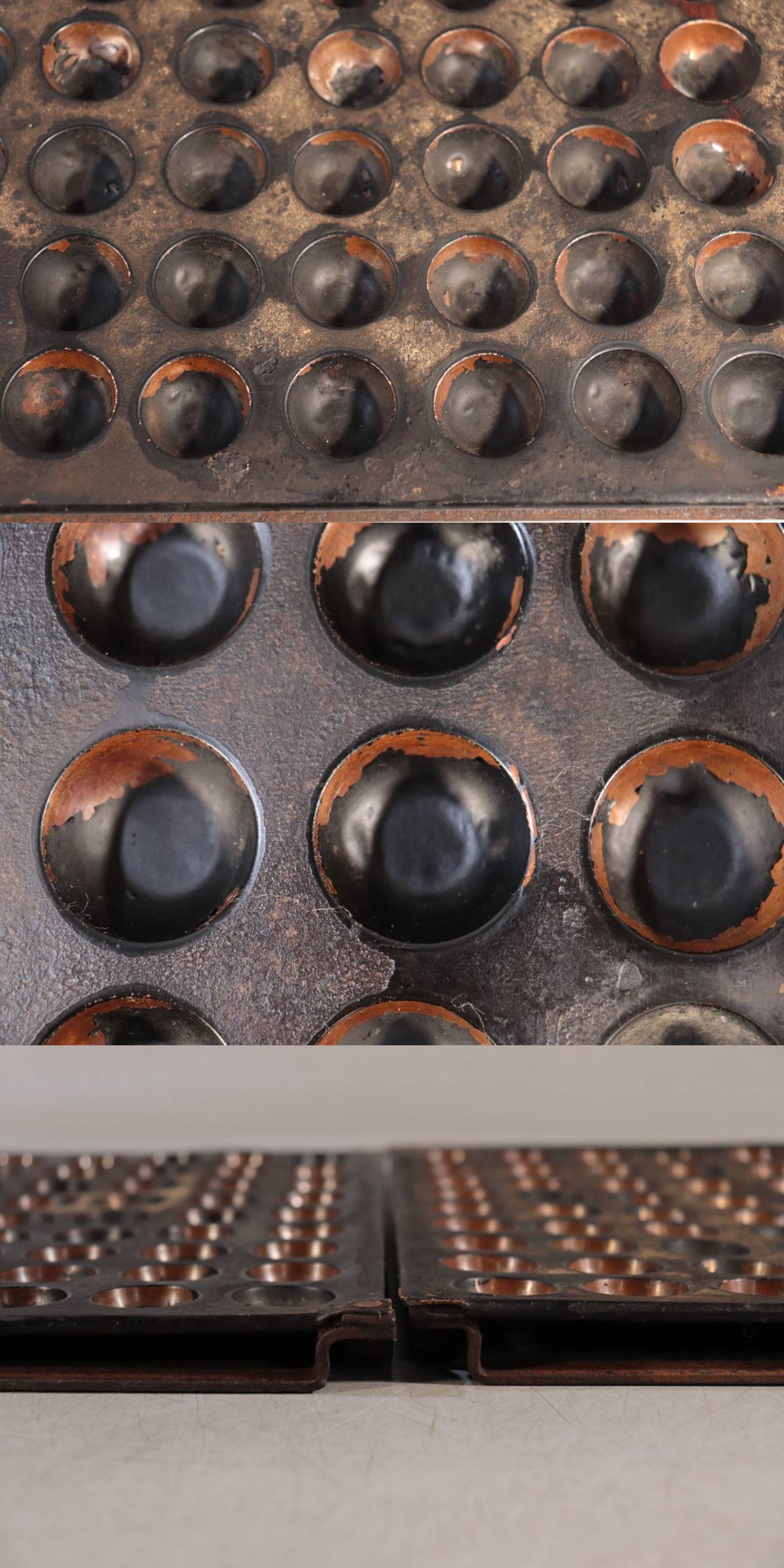 日本代購代標第一品牌【樂淘letao】－E147 銅製菓子型2点/丸形/和菓子屋/古道具/金属/ビンテージ/ケーキ型/52704