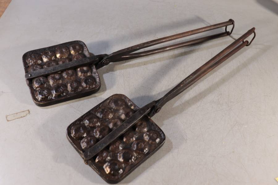 日本代購代標第一品牌【樂淘letao】－E173 焼菓子型2点/金属/古道具/和菓子屋/52773