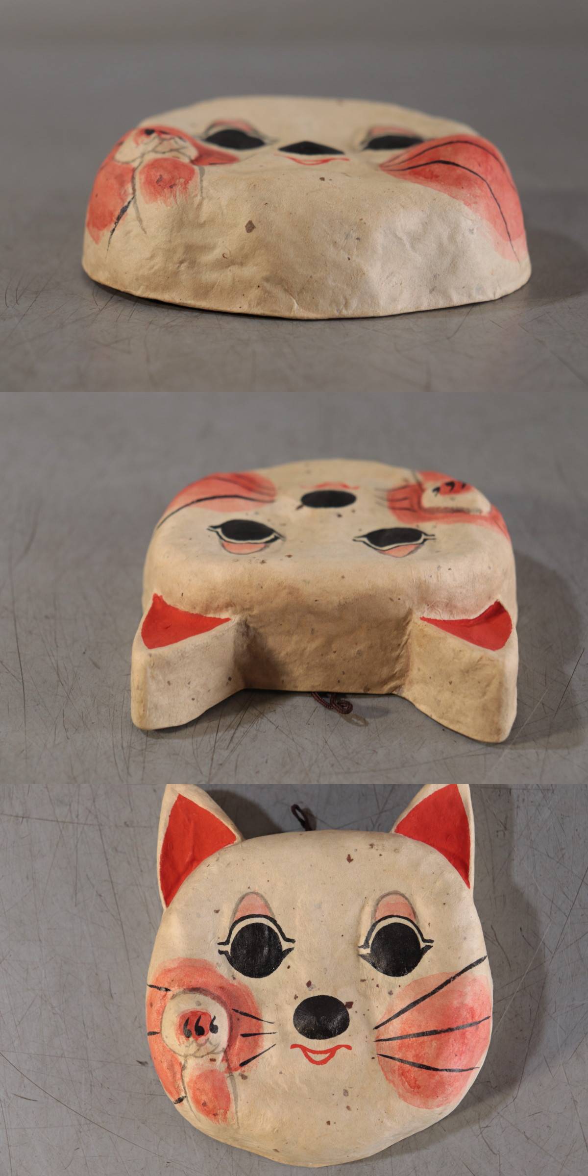 【樂淘letao】日本代購代標第一品牌－E901 張子 猫 張り子 工芸品 ネコ お面 壁掛け ひな祭り 53184