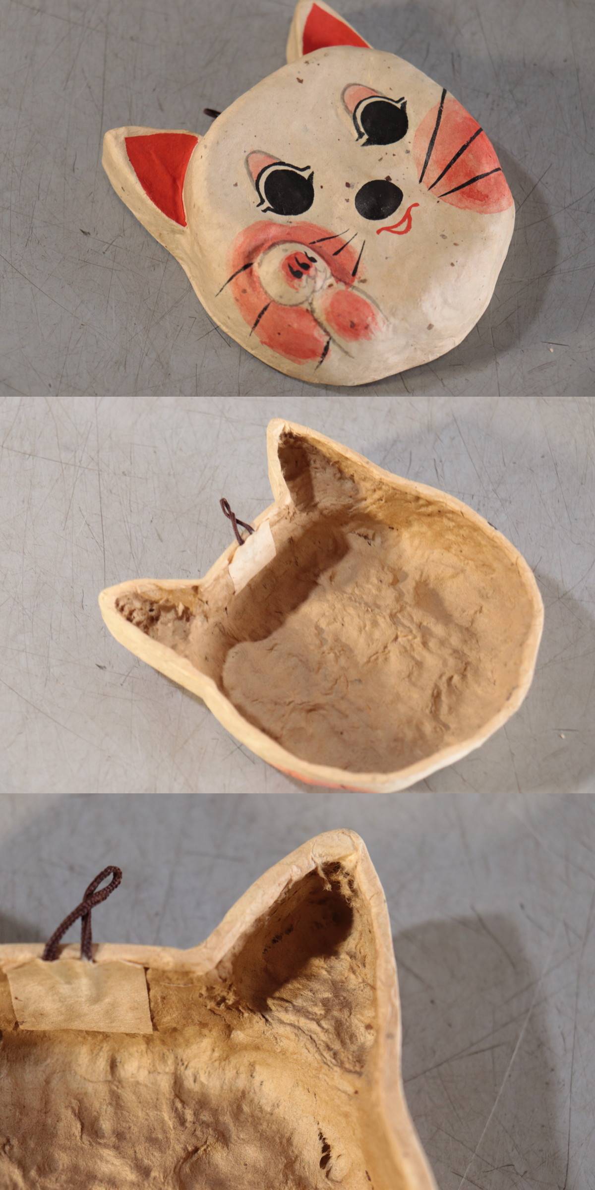 【樂淘letao】日本代購代標第一品牌－E901 張子 猫 張り子 工芸品 ネコ お面 壁掛け ひな祭り 53184