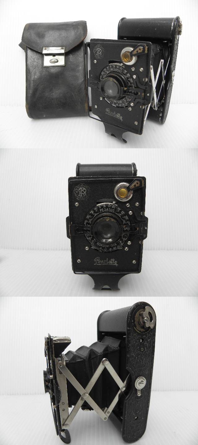 日本代購代標第一品牌【樂淘letao】－95 戦前 Pearlette 蛇腹 カメラ ジャンク品 / アンティーク