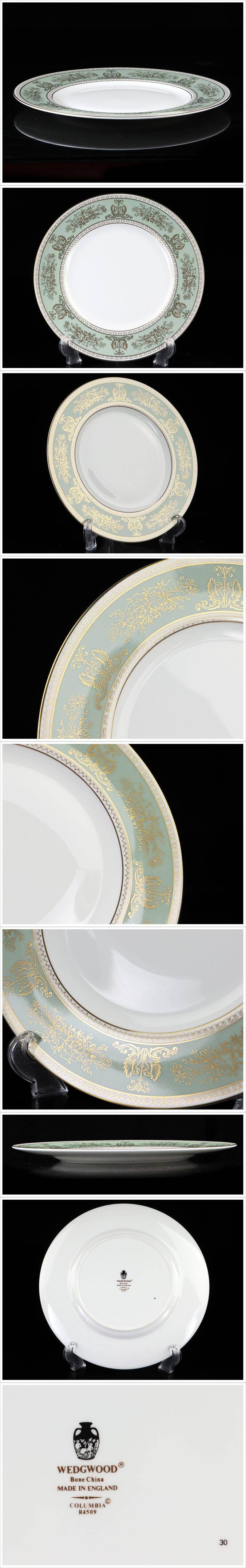 代購代標第一品牌－樂淘letao－魁 Wedgwood ウエッジウッド コロンビア セージグリーン ディナープレート 直径27㎝ 美品