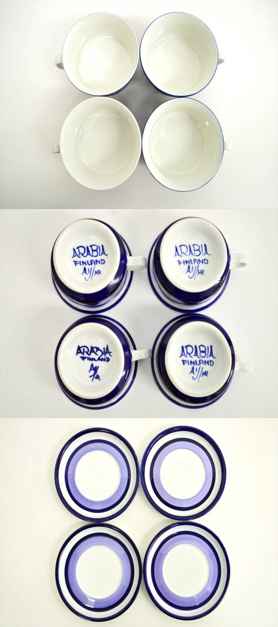 日本代購代標第一品牌【樂淘letao】－KM606 中古品 ARABIA FINLAND アラビア フィンランド カップ＆ソーサー 4客セット