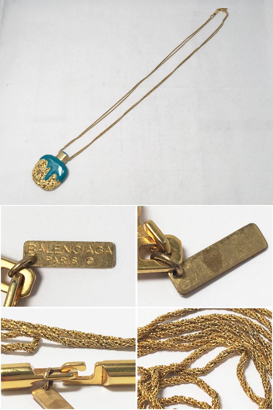 【やや傷や汚れあり】バレンシアガ Balenciaga 香水瓶モチーフ 2連 ネックレス デザイン ネックレス 長さ約80cm 重量約69gの落札情報詳細 - Yahoo!オークション落札価格 ...
