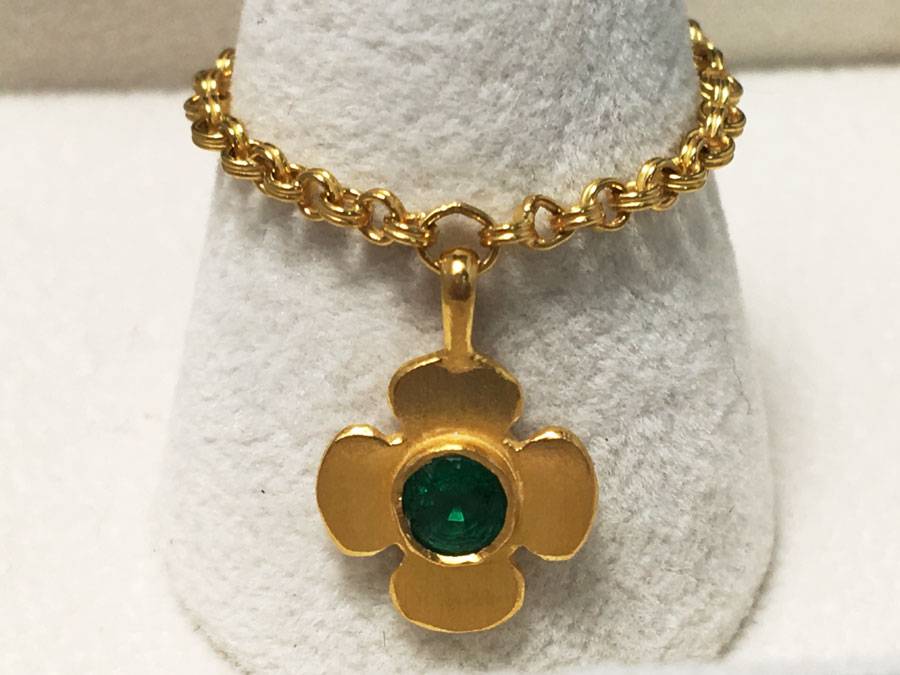 日本代購代標第一品牌【樂淘letao】－Marie-Helene de Taillac マリーエレーヌドゥタイヤック 22K クローバーチェーン リング 指輪 イエローゴールド 総重量1.4g ...