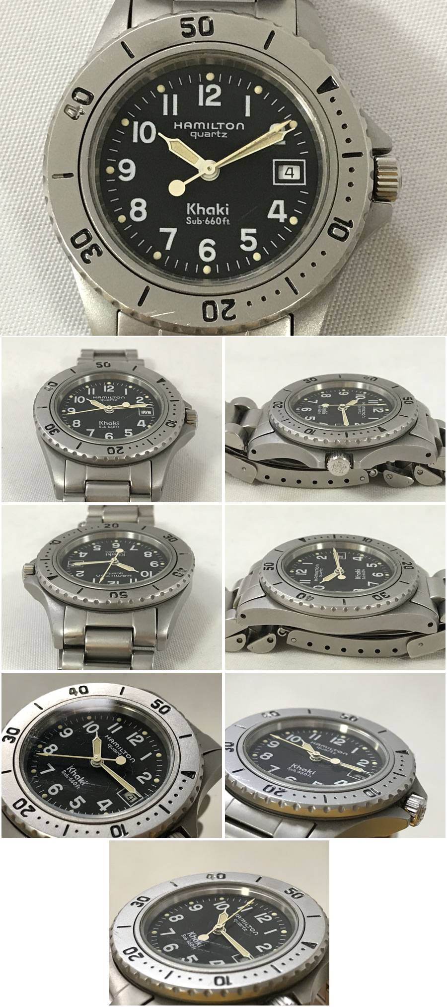 日本代購代標第一品牌【樂淘letao】－☆中古・動作品☆HAMILTON ハミルトン Khaki カーキ クォーツ 腕時計 8587B ...