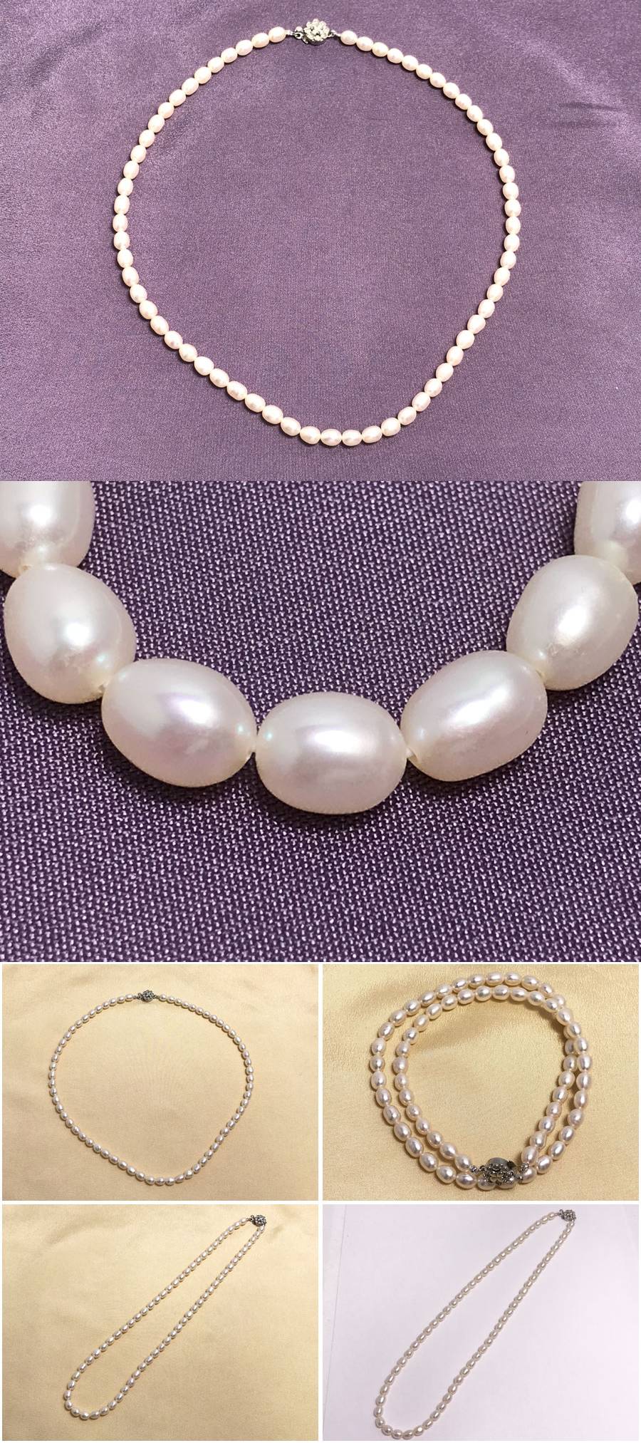 日本代購代標第一品牌【樂淘letao】－ 2点セット CEST BIEN 本真珠 パール ネックレス 珠5.5mm～6.1mm イヤリング 真珠 バロック ホワイト系 留め具(表記 ...