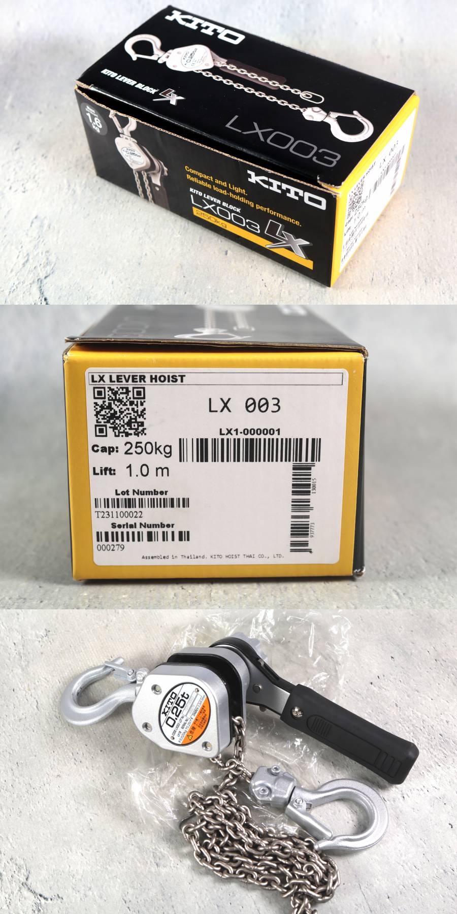 日本代購代標第一品牌【樂淘letao】－KITO キトー レバーブロックLX形 250kg x 1.0m LX003 工具