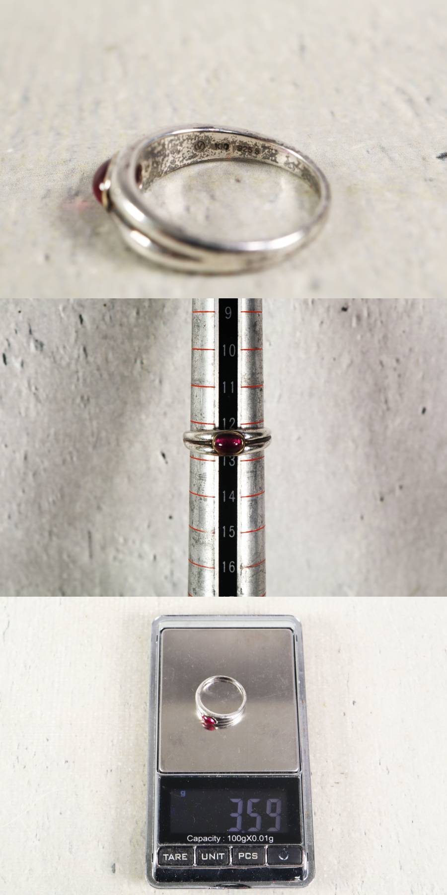 日本代購代標第一品牌【樂淘letao】－K10 シルバー 石付き リング 指輪 10金 925S アクセサリー