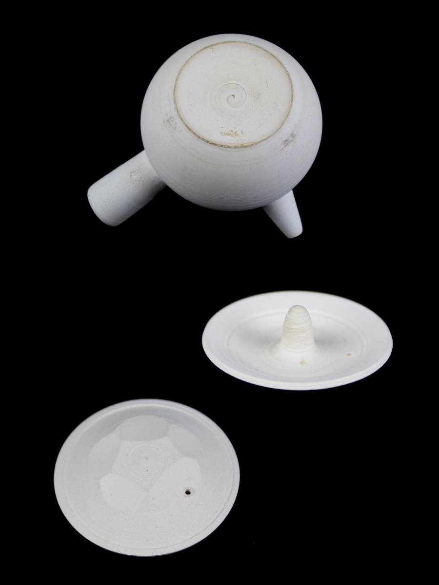 日本代購代標第一品牌【樂淘letao】－【KEI】雲林院寶山 昌平宝山 白泥 竹彫 急須 共箱 在銘 (煎茶道具) J161