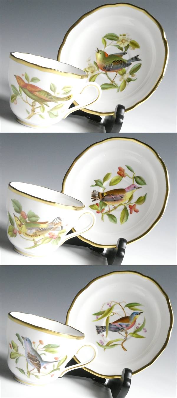 日本代購代標第一品牌【樂淘letao】－n188 Spode スポード オーデュボン バード 鳥絵 ⑧ 絵変り カップ＆ソーサー 12客