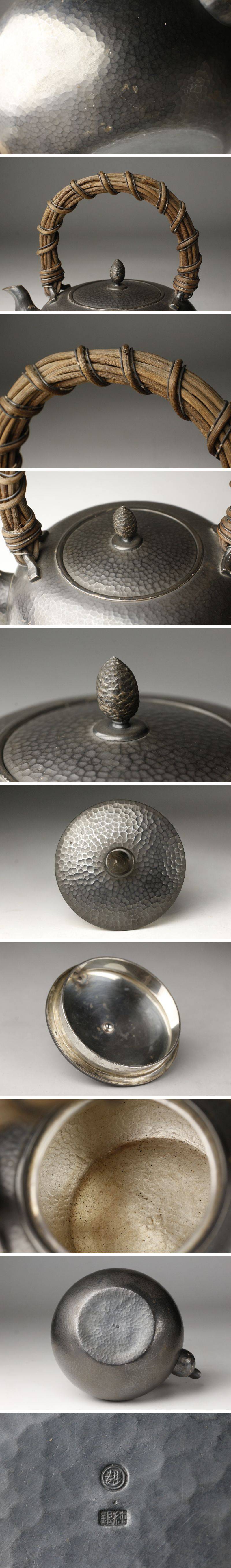 日本代購代標第一品牌【樂淘letao】－【LIG】時代名品 三越製 純銀 槌目湯沸 391g 銀瓶 茶道具 茶家収蔵品 [.QWQ]24.1