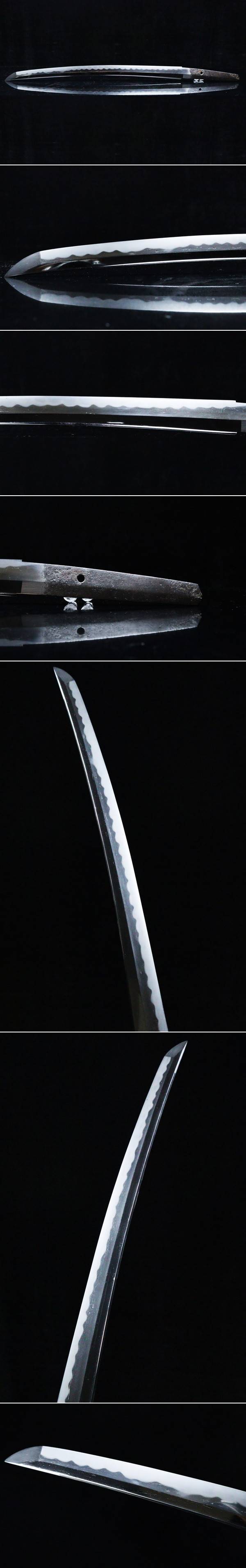 代購代標第一品牌－樂淘letao－時代 名工 越前国住兼則 生茎 肌美しく見事な刃紋 白鞘 刀剣武具 登録証[510156rr]