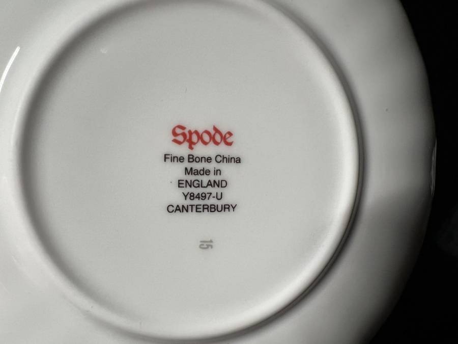 代購代標第一品牌－樂淘letao－【瑞】スポード Spode CANTERBURY 花柄金彩カップ＆ソーサー2客セット